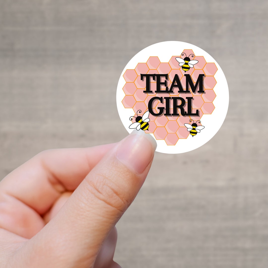Team Boy Team Girl Gender Reveal Baby Sticker Gender Reveal - Etsy