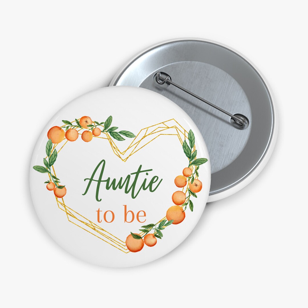 A Little Cutie is on the Way Party Pins, Pinback Button, Family Pin ...