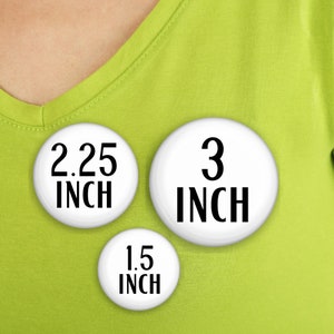 Set of 10 Custom Button Pins, Customizable Button Pin, Design Your Own ...