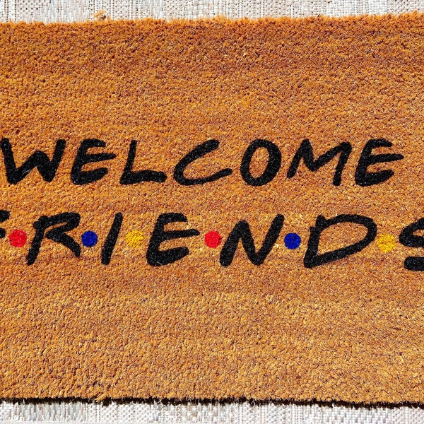 Friends Welcome Mat - Etsy