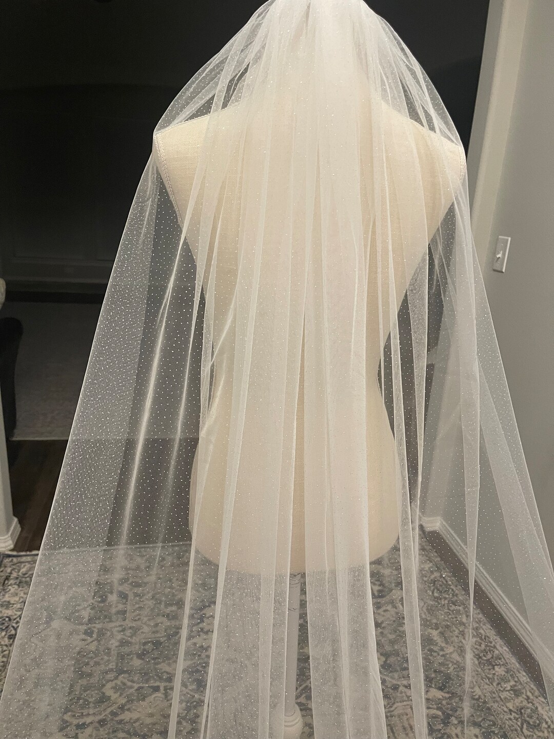 Sparkly Wedding Veil,shiny Wedding Veil,fingertip Veil,sparkling ...