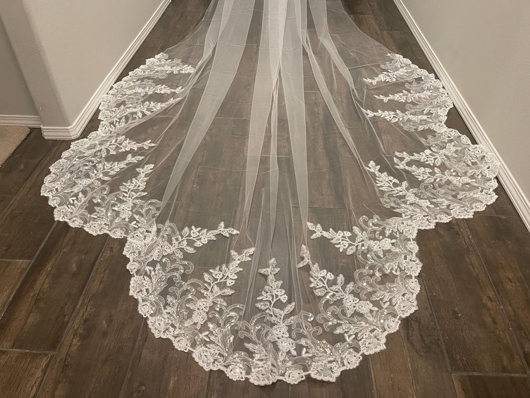Gorgeous Lace Wedding Veil,royal Veil, Bridal Accessories,length 13ft ...