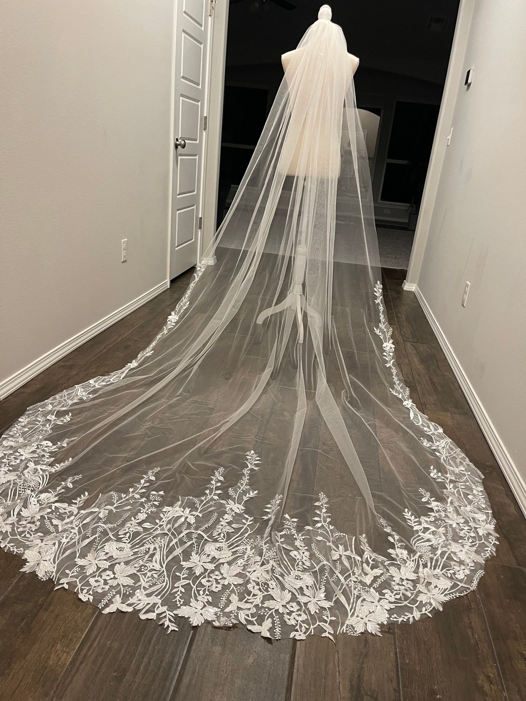 Long Veil,cathedral Length, Wedding Veil , Weddings Accessories ...