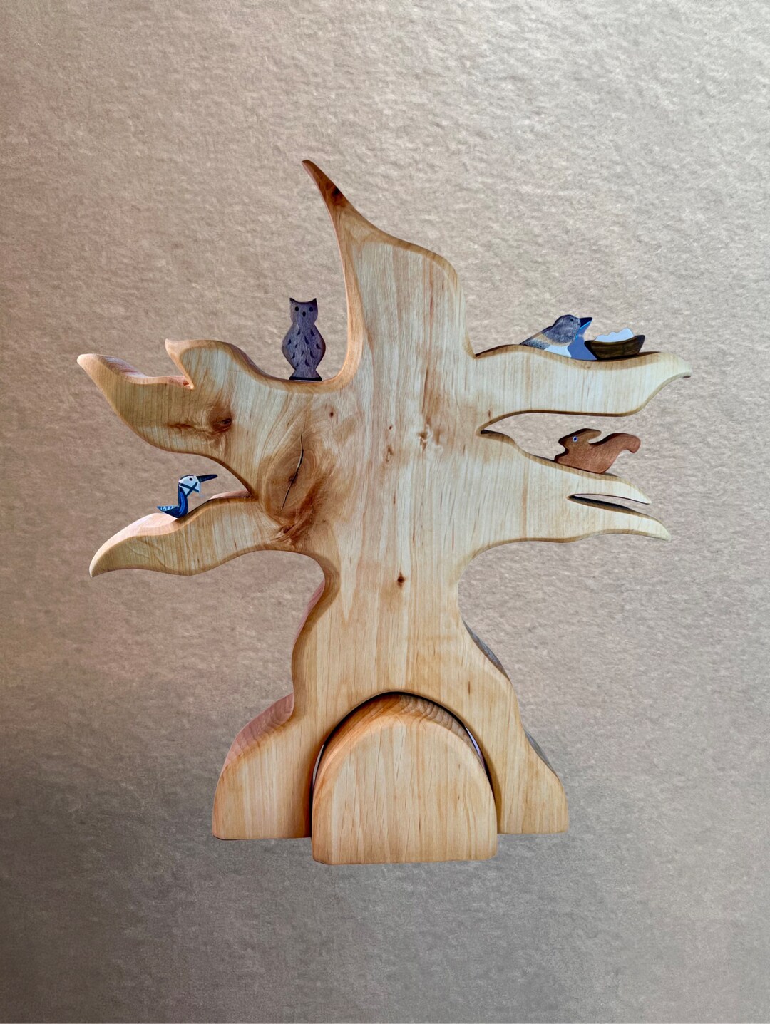 Large Bird Tree Wooden Toy Tree Handmade Toy - Etsy