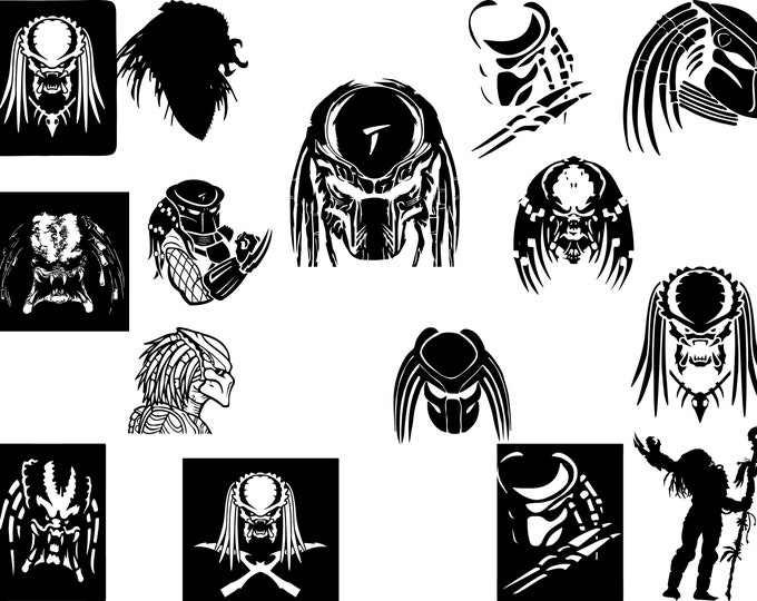 Alien Digital Files Super Predator svg Alien svg Plotterdatei Art ...