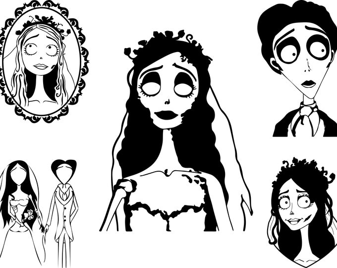 Corpse Bride Scraps SVG, Corpse Bride Dog Skeleton, Corpse Bride ...