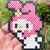 Pink Peep Marshmallow Perler Bead Sprite Peep, Marshmallow, Pink, Food ...