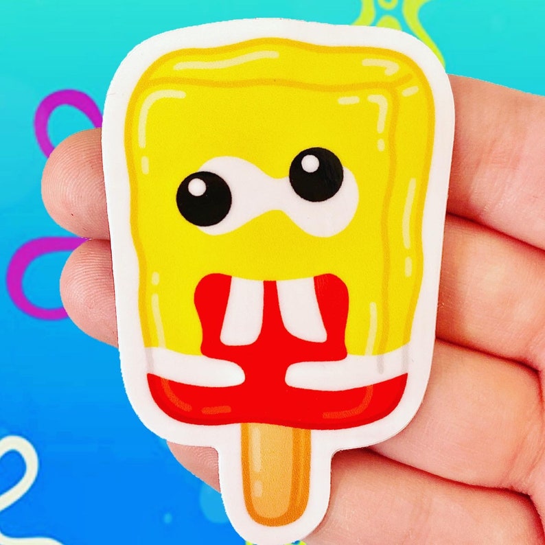 Sponge Sticker Ocean Sticker Sponge Popsicle Popsicle - Etsy