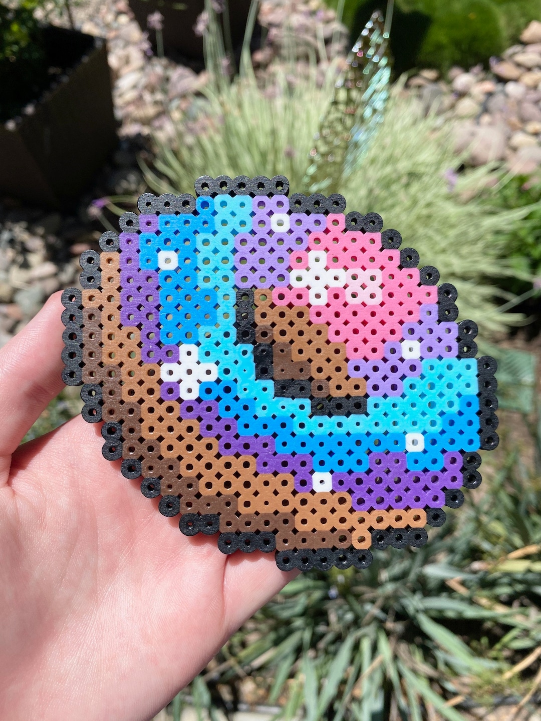 Galaxy Donut | Perler Bead Sprite | Donut, Dessert, Space, Galaxy, Blue ...