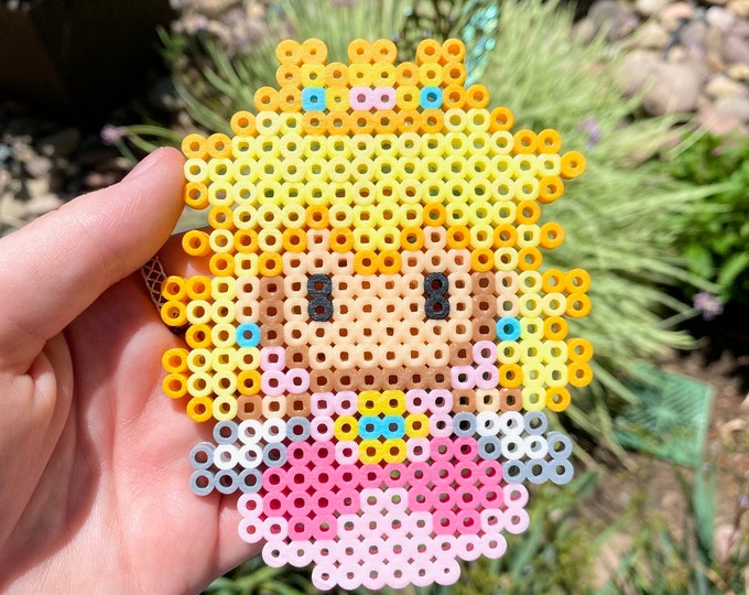 Princess Peach Perler Bead Sprite Peach, Princess Peach, Super Mario ...