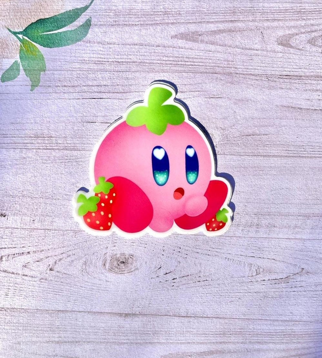Strawberry Kirby Sticker | Poyo, Strawberry Sticker, Kirby, Cute ...