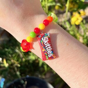 Skittles Charm Bracelet Skittles, Candy, Stars, Food, Rainbow, Funny ...