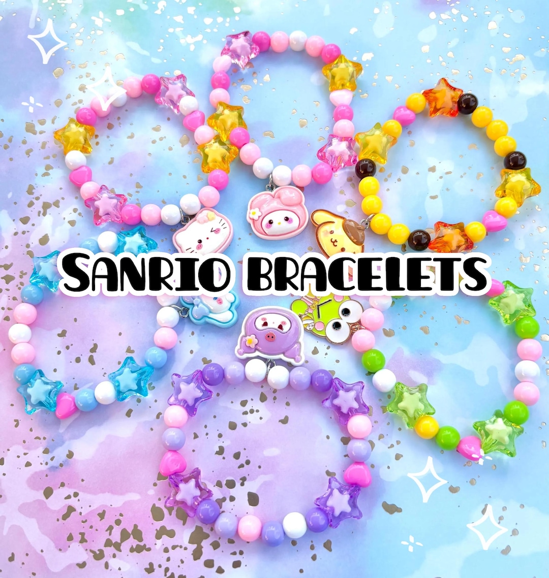 Sanrio-inspired Charm Bracelets | Kitty, Bunny, Frog, Dog, Cat, Brand ...