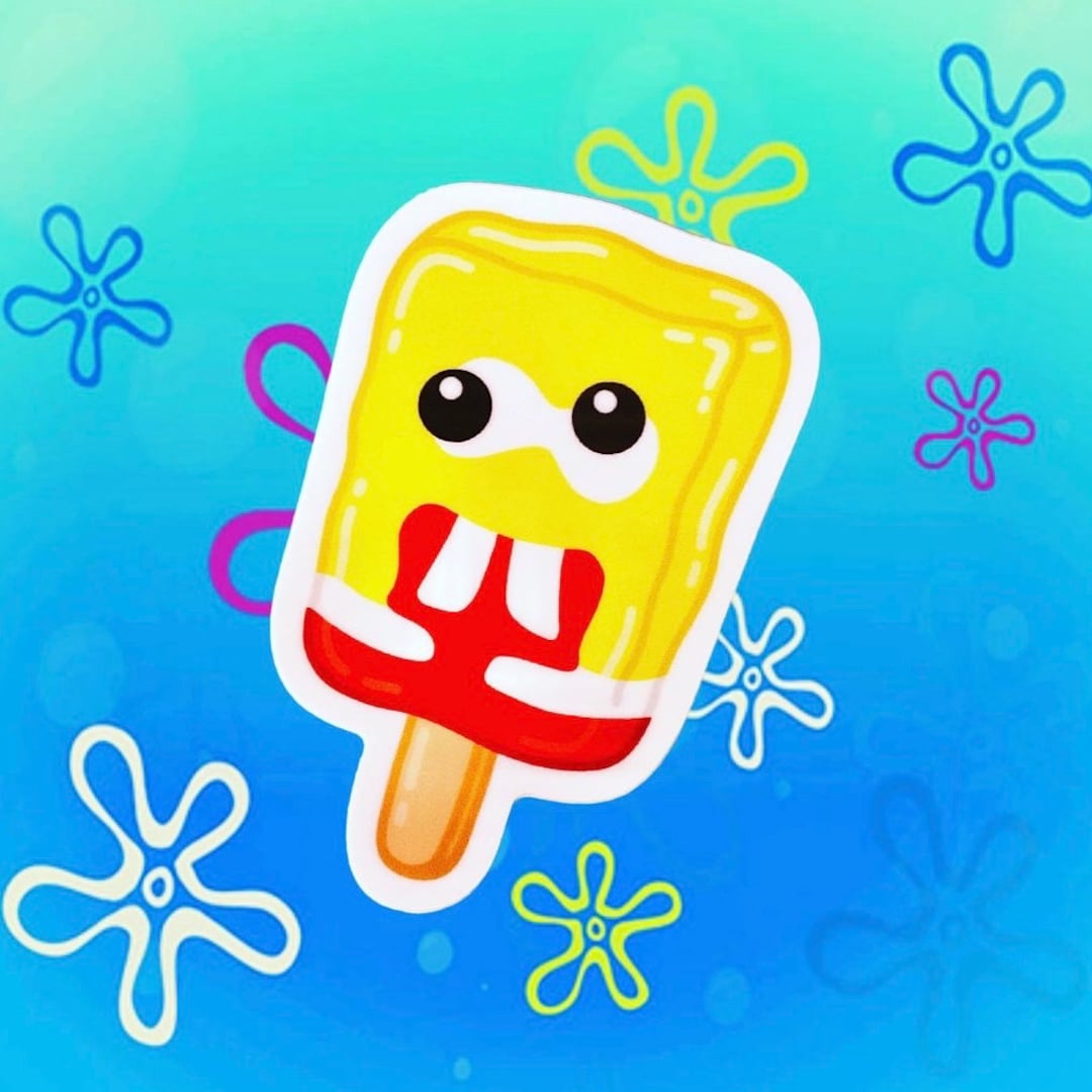 Sponge Sticker Ocean Sticker, Sponge Popsicle, Popsicle, Melted ...