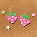 Pink Strawberry Strawberry, Strawberry Earrings, Perler Beads, Perler ...