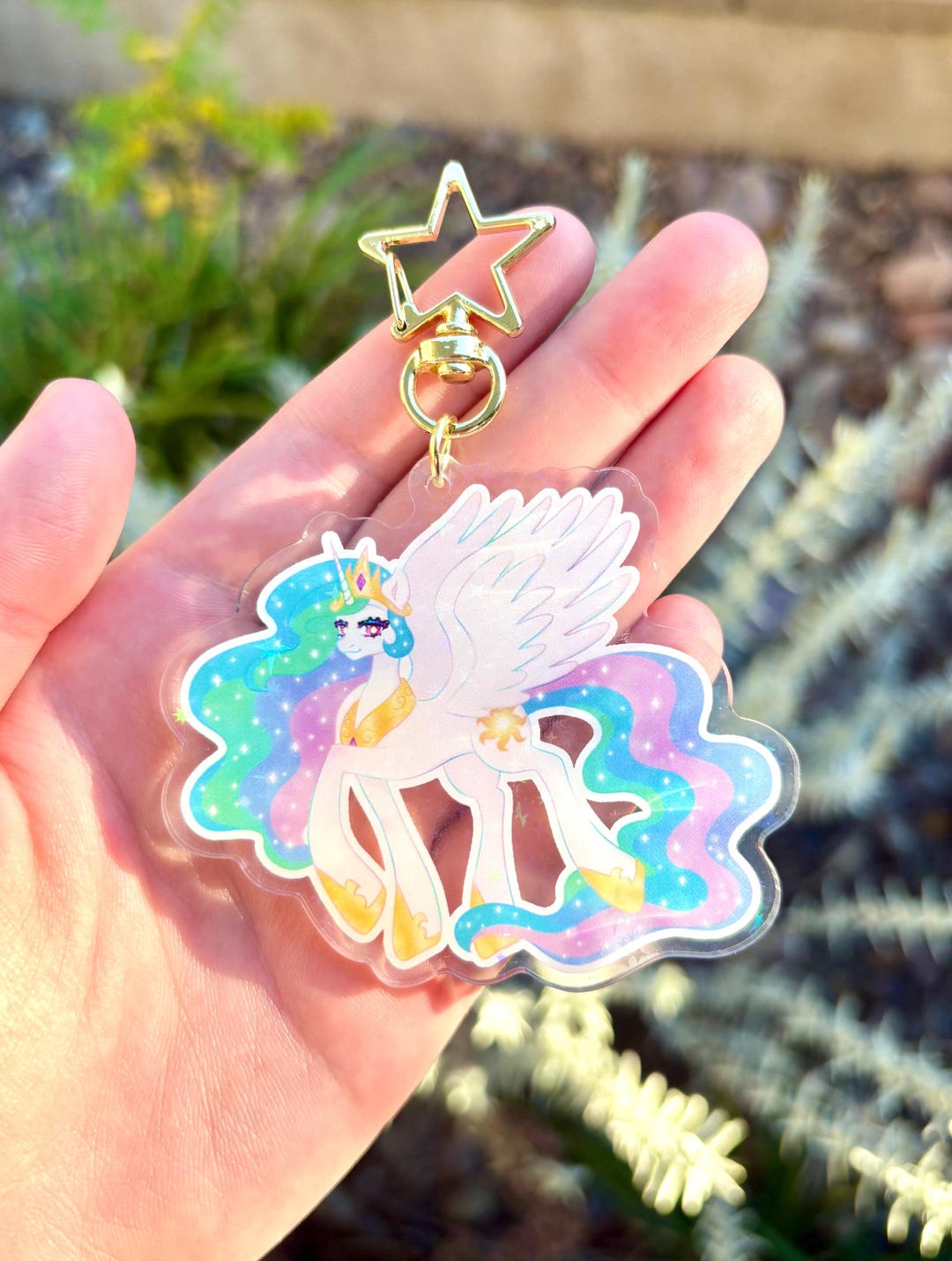 Princess Celestia Holographic Keychain | My Little Pony, Keychains ...