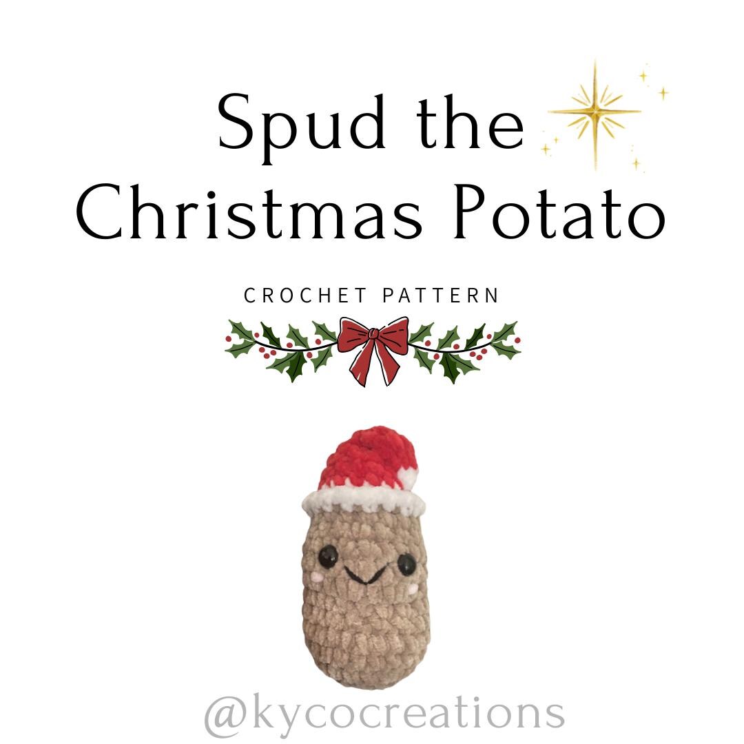 Spud the Christmas Potato Crochet Pattern - Etsy