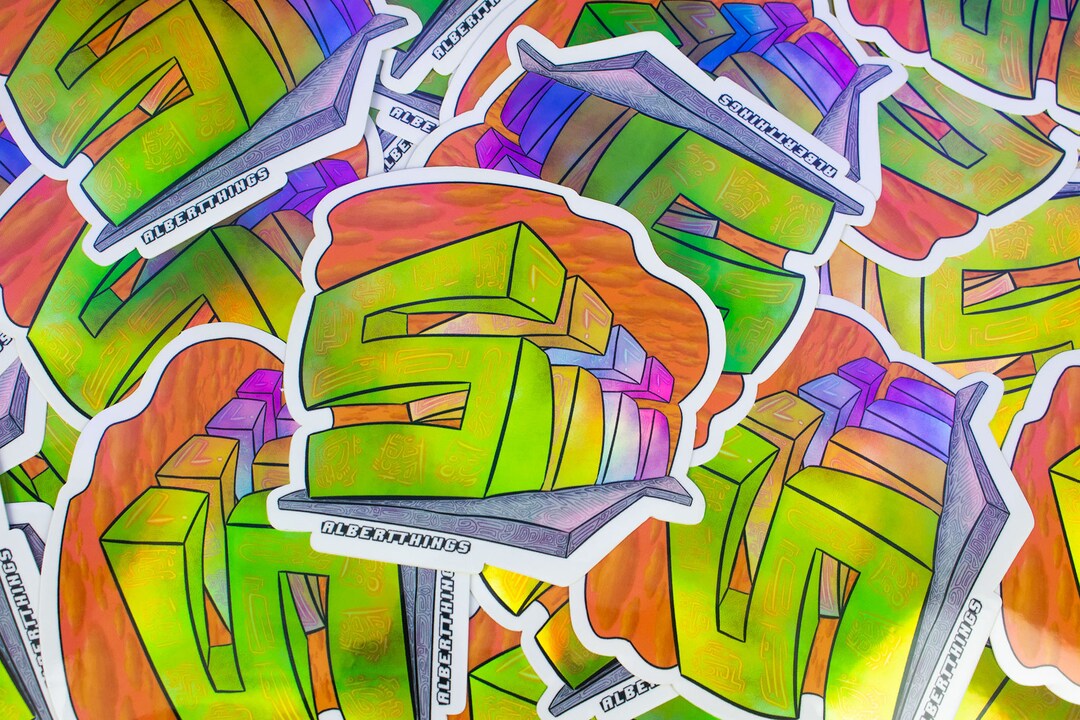 Number 5 Sticker Holographic Sticker Number Sticker - Etsy