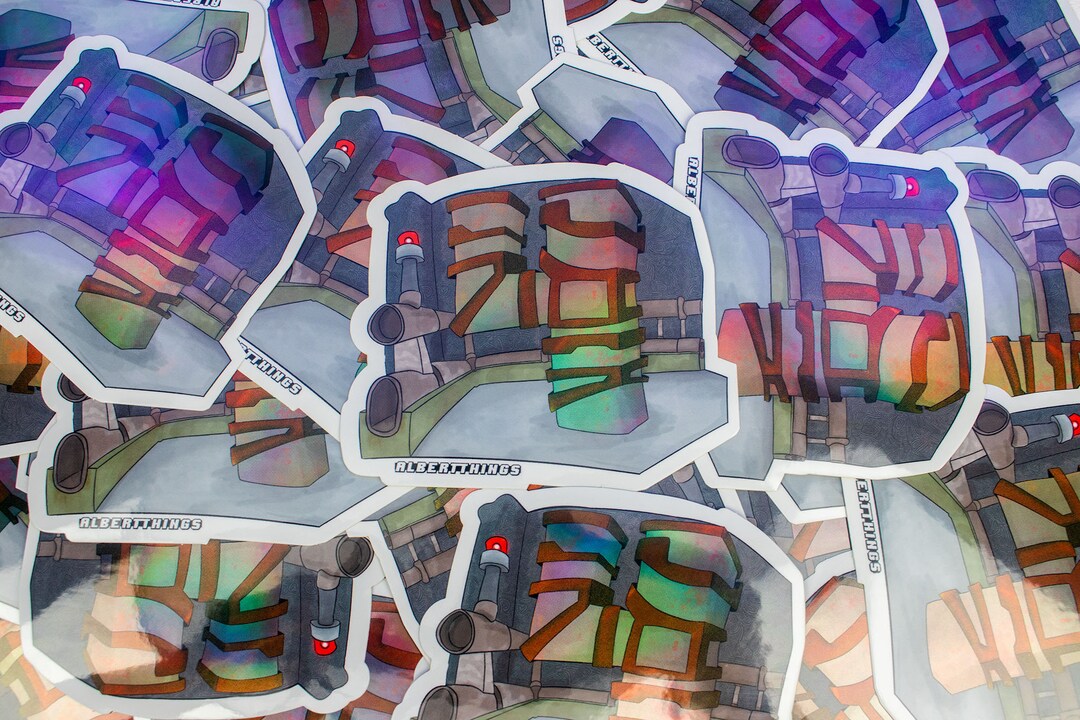 Number 4 Sticker Holographic Sticker Number Sticker Pipework Number ...