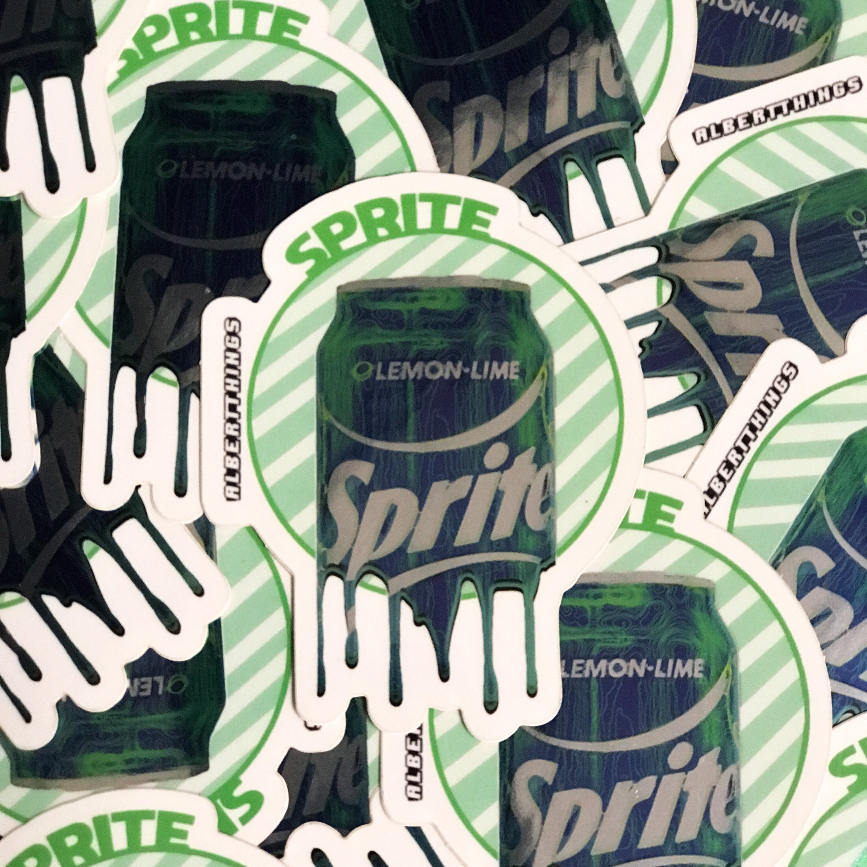 Food Sticker Sprite Can Sticker Lemon Lime Drink Sticker Shiny Sticker ...