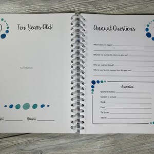 Birthday Memory Book Child Birthday Book Annual Birthday - Etsy