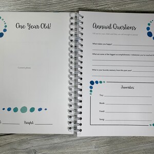 Birthday Memory Book Child Birthday Book Annual Birthday - Etsy