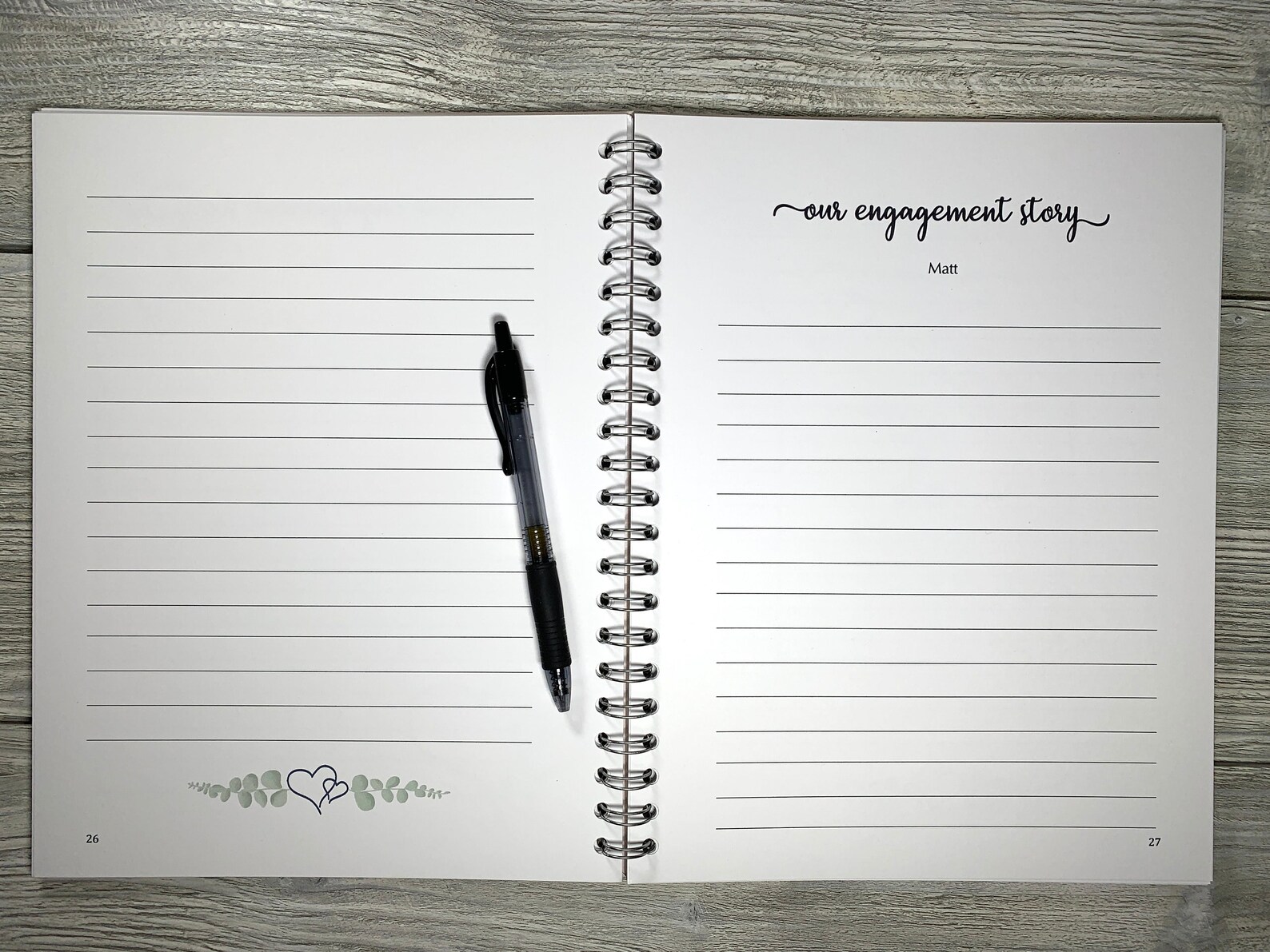 Love Story Book Couples Journal Memory Book for Dating Couples, Engaged ...