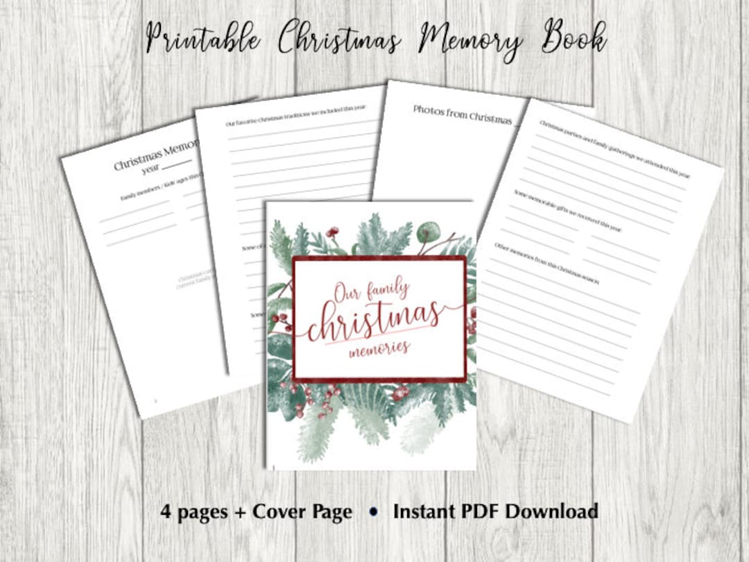 Printable Christmas Memory Book | Christmas Memories | Printable ...