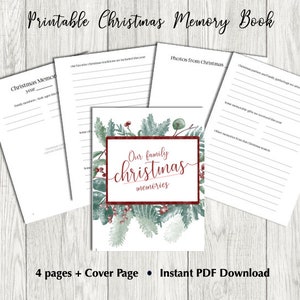 Printable Christmas Memory Book | Christmas Memories | Printable ...