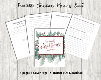 Printable Christmas Memory Book | Christmas Memories | Printable ...