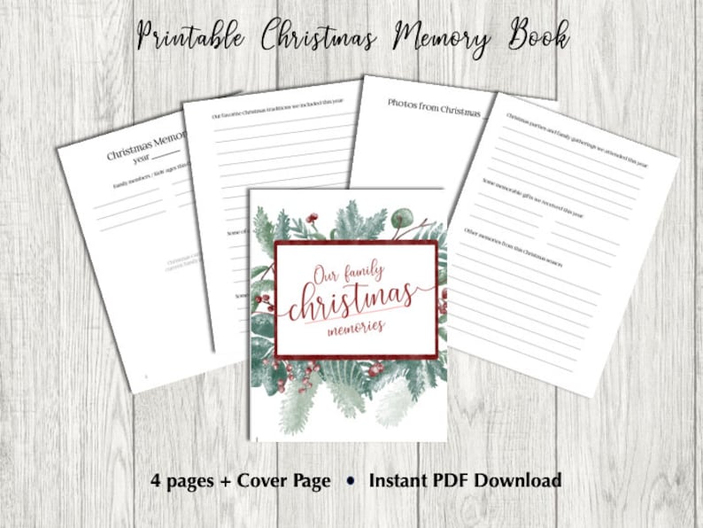 Printable Christmas Memory Book | Christmas Memories | Printable ...