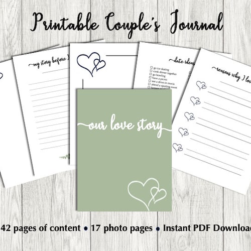 Printable Couple's Journal Memory Book for Dating - Etsy