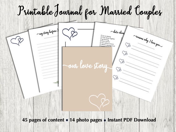 Printable Journal for Married Couples Marriage Journal - Etsy