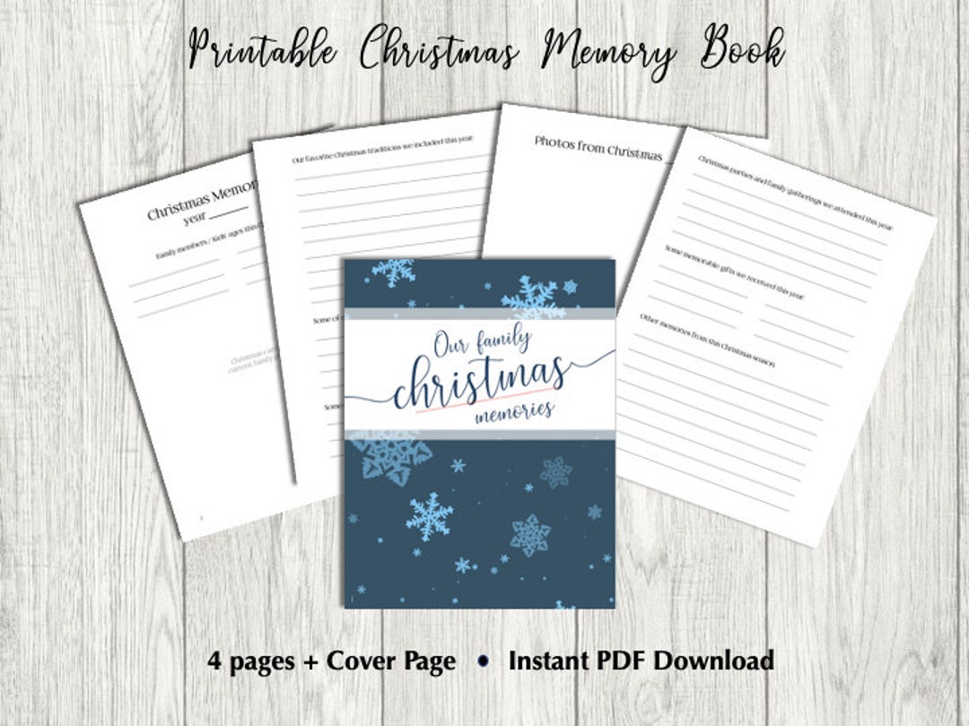 Printable Christmas Memory Book | Christmas Memories | Printable ...