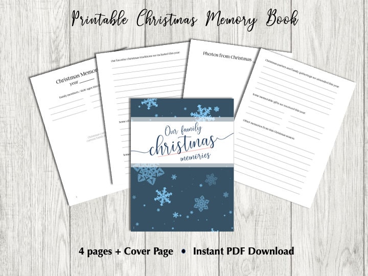 Printable Christmas Memory Book | Christmas Memories | Printable ...