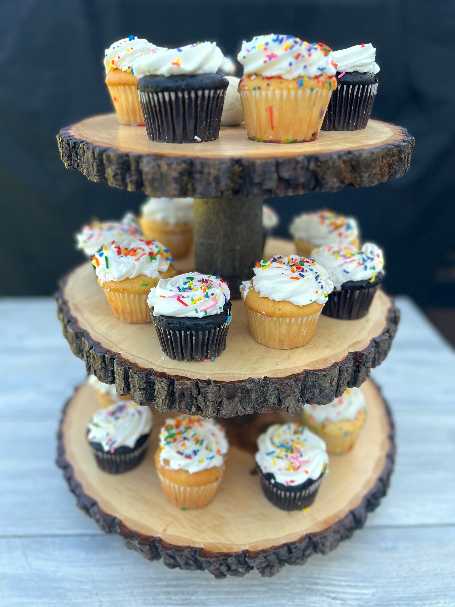 Rustic Cupcake Stand | Cupcake Tier | Wedding Decor | Rustic Decor ...