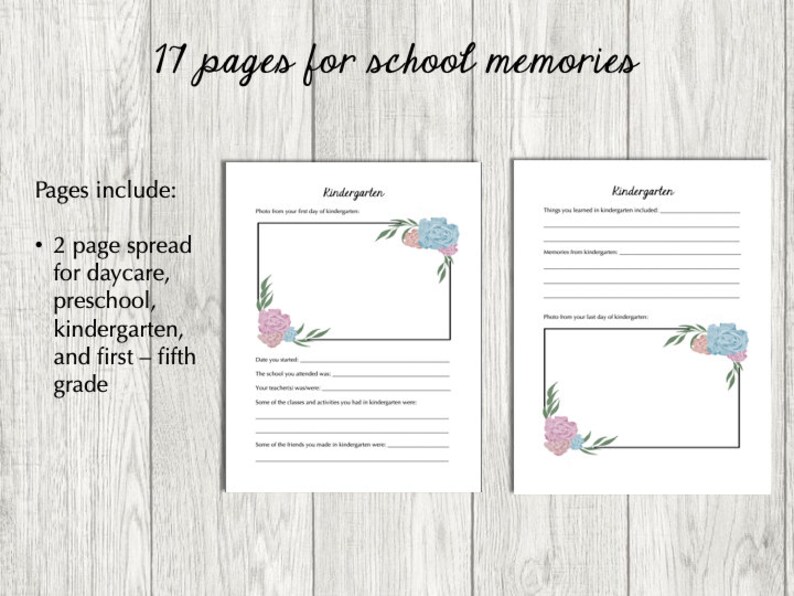 Printable Child Memory Book | Baby Memory Book | Toddler Memory Book ...