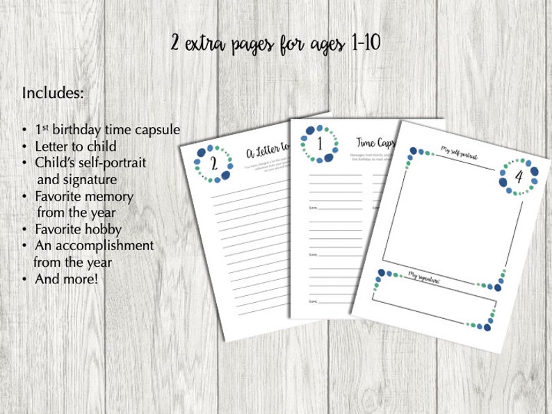 Printable Birthday Memory Book | Birthday Memory Book | Child Memory ...