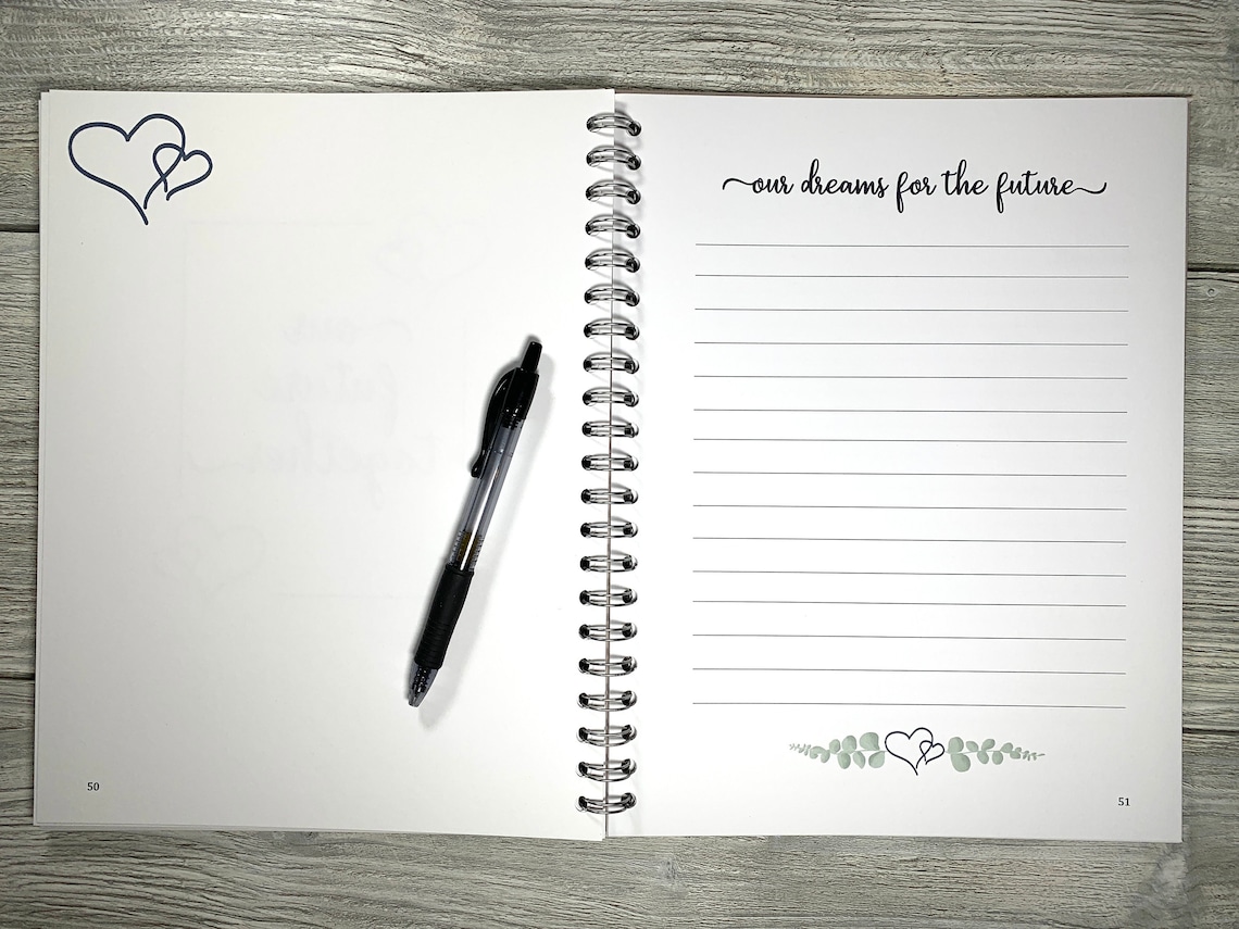 Love Story Book Couples Journal Memory Book for Dating | Etsy