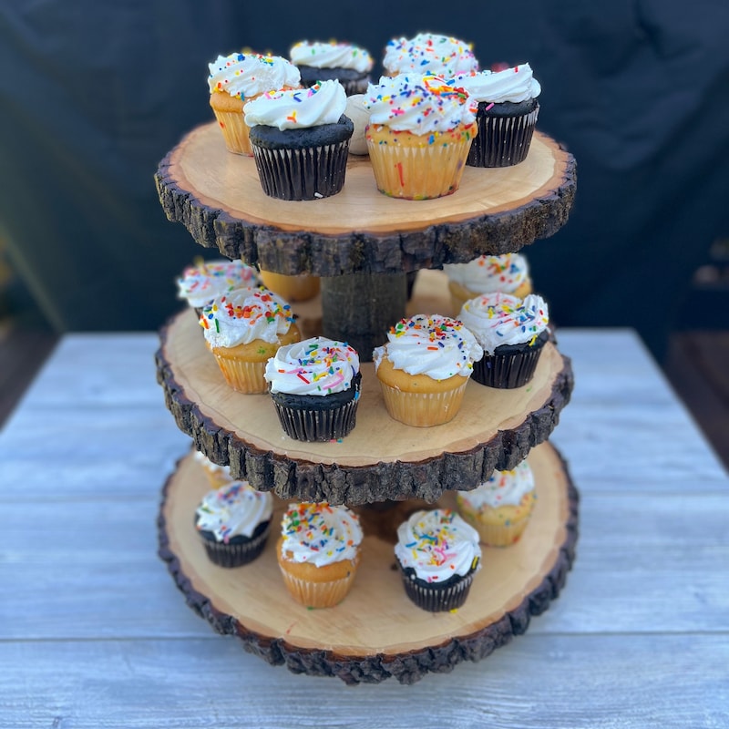 Rustic Cupcake Stand - Etsy