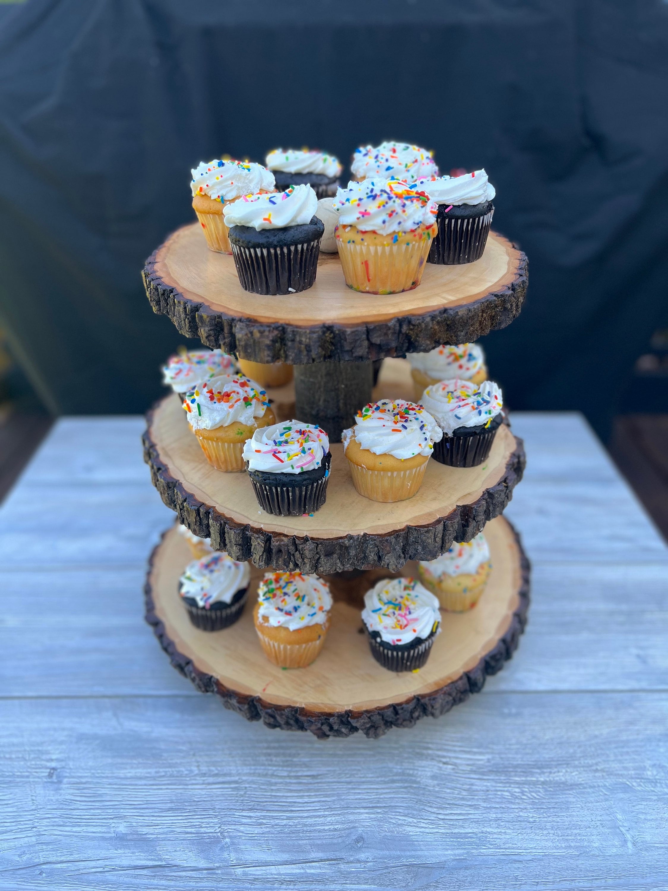 Rustic Cupcake Stand | Cupcake Tier | Wedding Decor | Rustic Decor ...