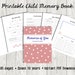 Printable Child Memory Book Baby Memory Book Toddler - Etsy