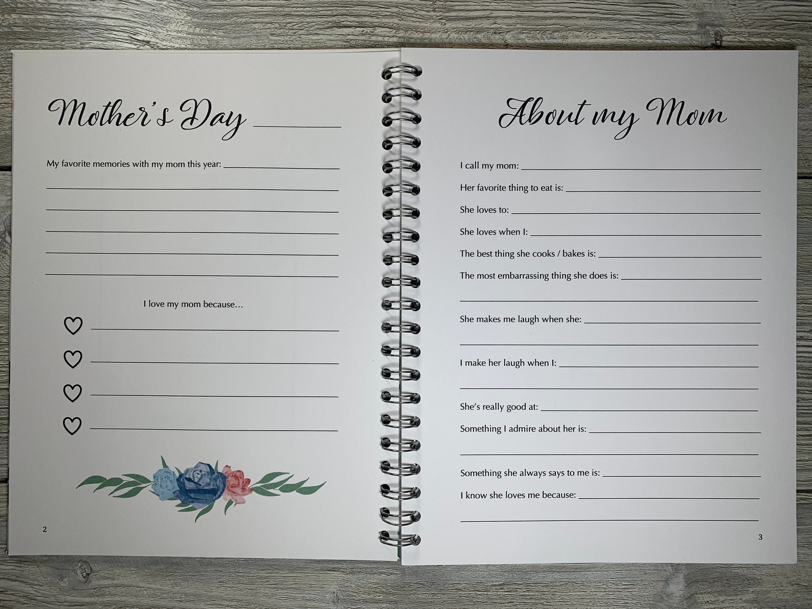 Mother's Day Memory Book Annual Mother's Day Journal About My Mom Mom ...