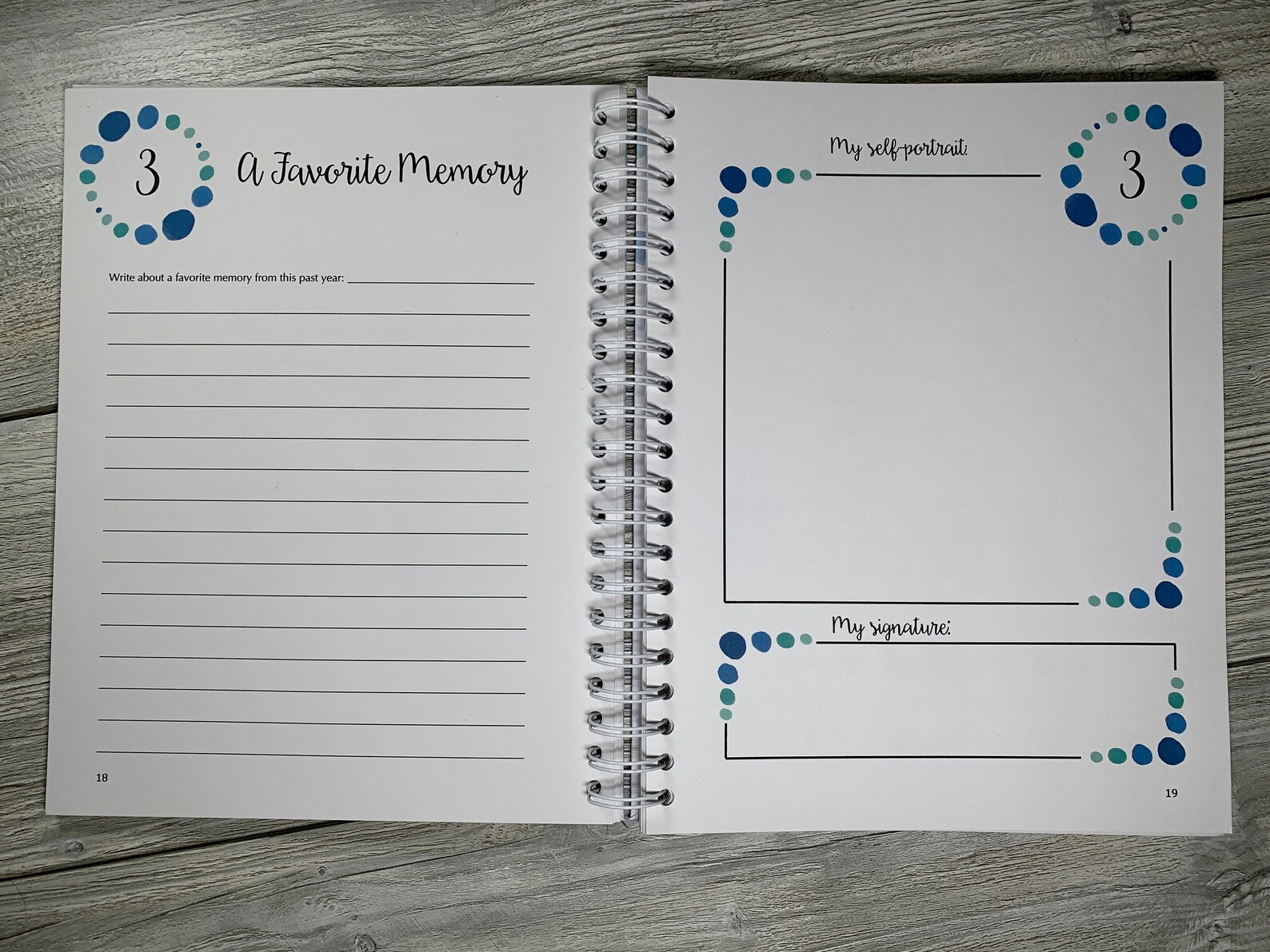 Birthday Memory Book Child Birthday Book Annual Birthday - Etsy