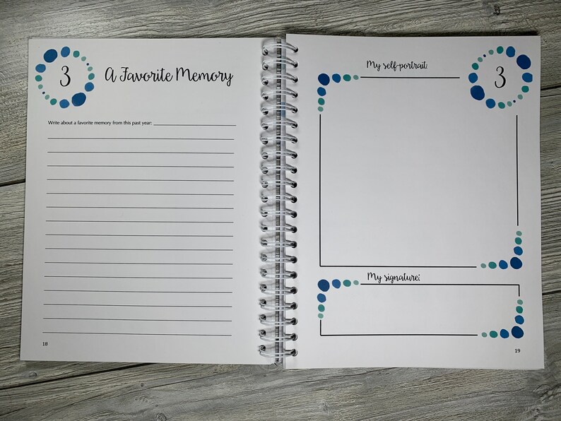 Birthday Memory Book Child Birthday Book Annual Birthday - Etsy