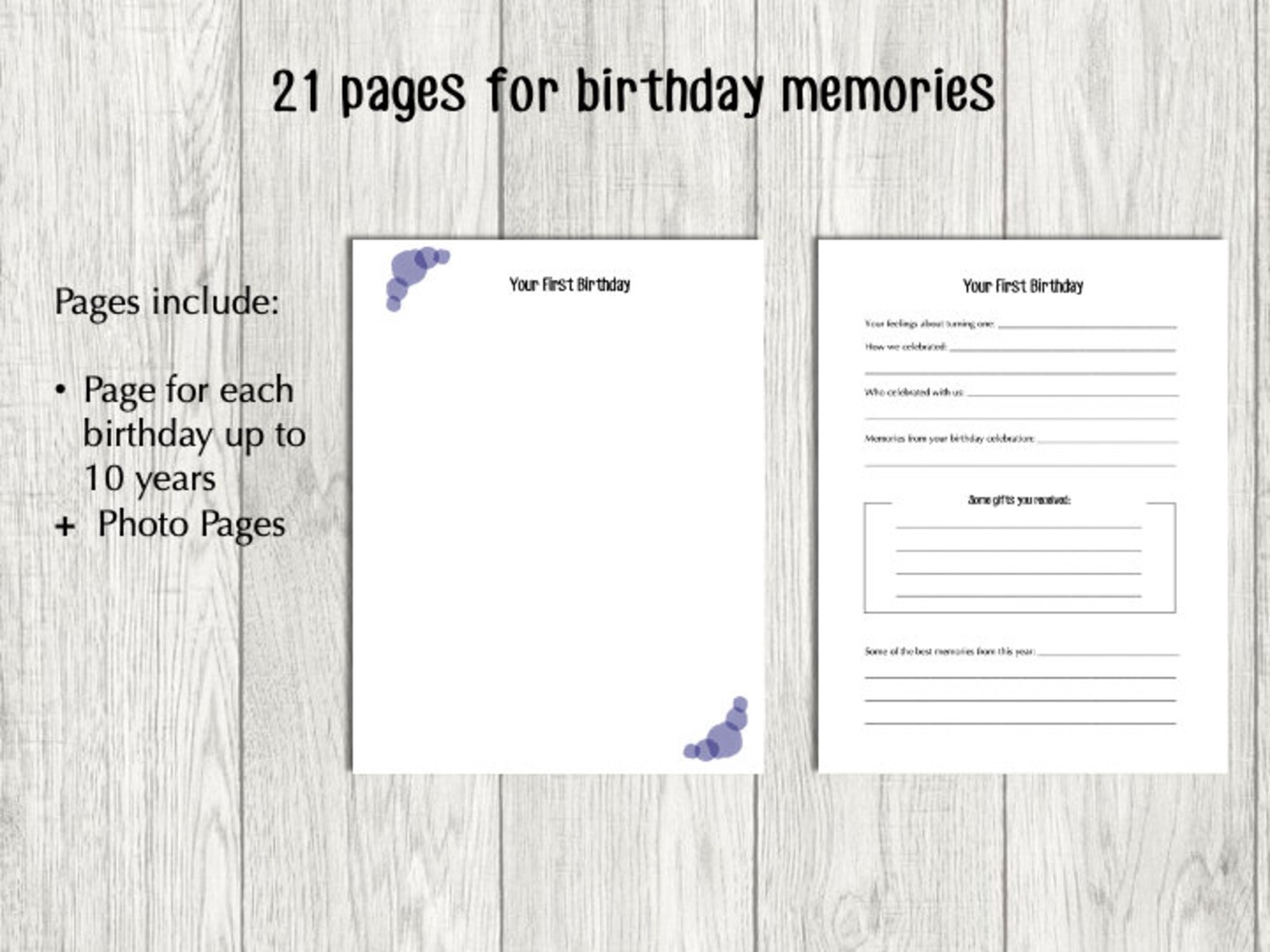 Printable Child Memory Book Baby Memory Book Toddler - Etsy