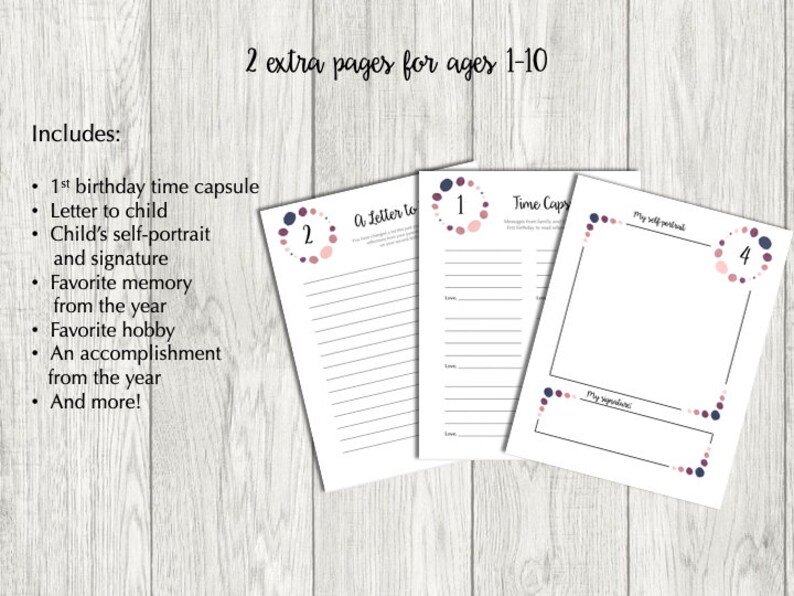 Printable Birthday Memory Book Birthday Memory Book Child Memory Book ...