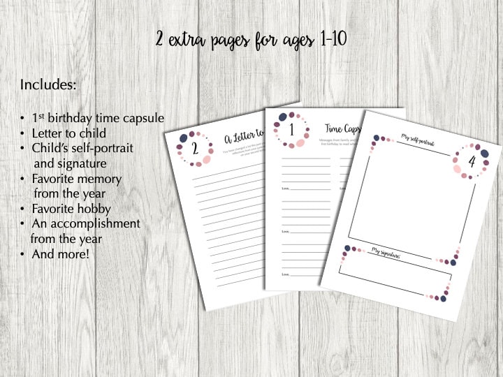 Printable Birthday Memory Book Birthday Memory Book Child Memory Book ...