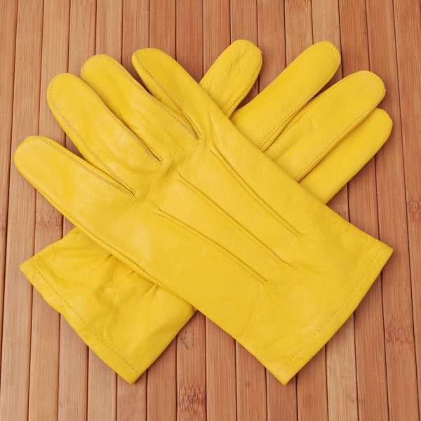 Yellow Gloves - Etsy