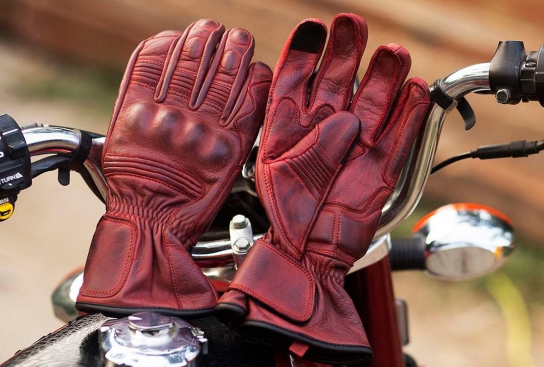 Genuine Leather Motorcycle Gloves, Racing Gloves, Biking Gloves Made ...